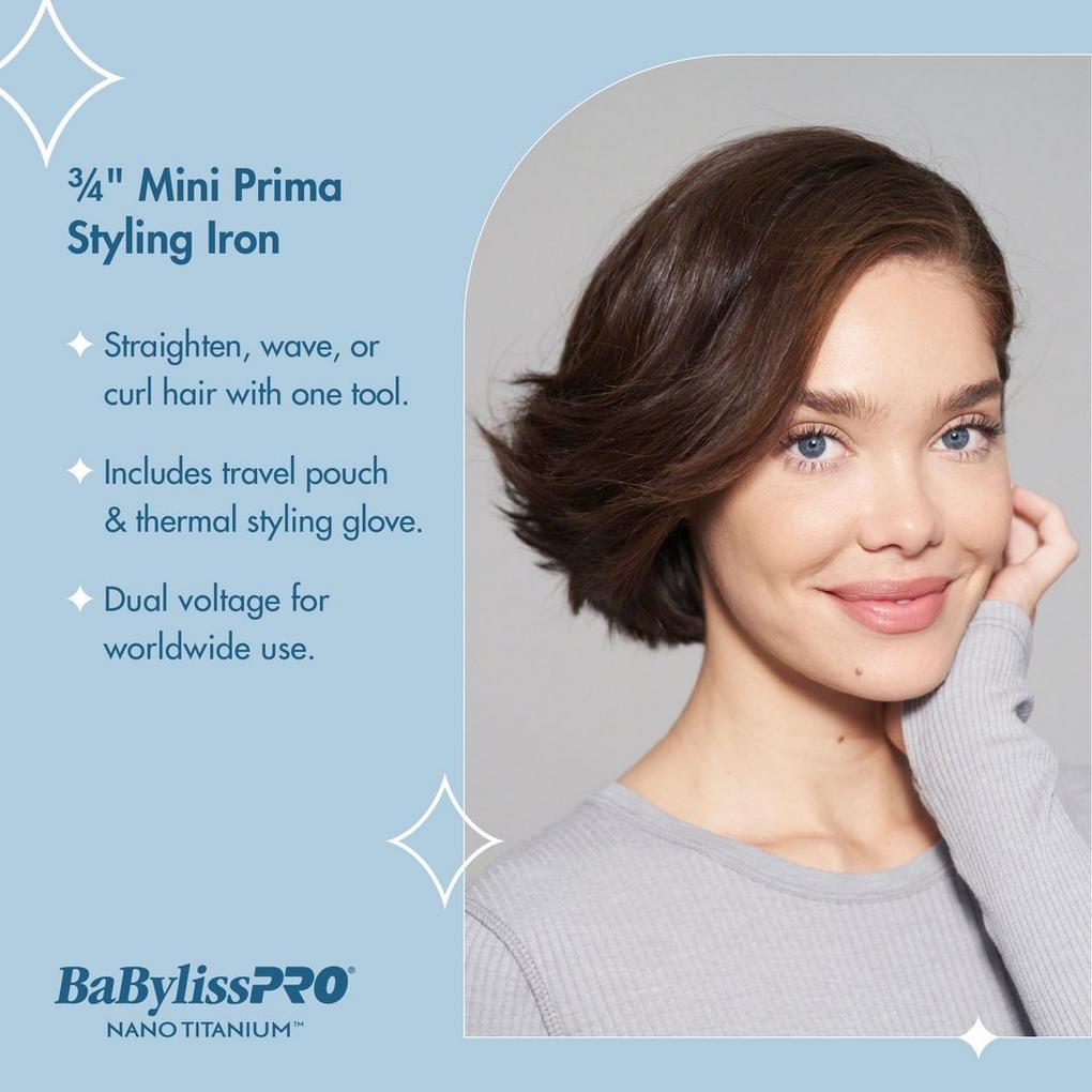 new style 13.20 cts – BaBylissPro Mini Prima Styling Flat Iron 3/4