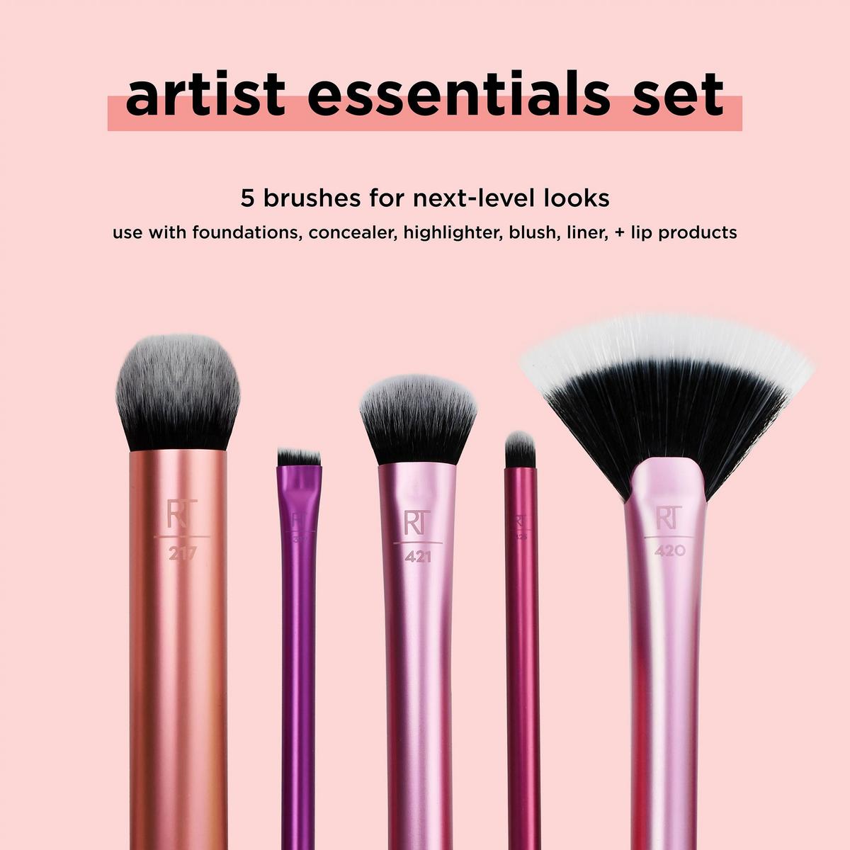 Real Techniques Artist Essentials Face Eyes Lips Makeup Brush Set Ulta Beauty