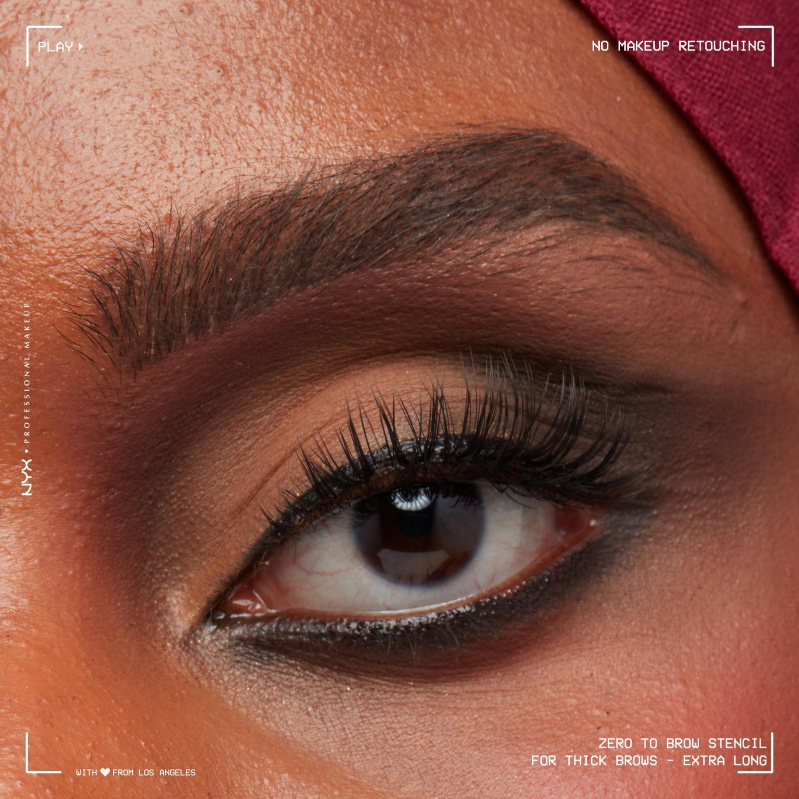 Thick Eyebrow Stencils NYX Professional Makeup Thick Brows Zero To