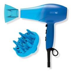 Light Blue Metallic InfinitiPRO By Conair SmoothWrap Hair Dryer with ...