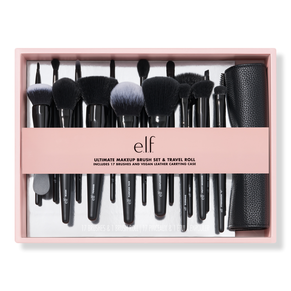 e.l.f. Cosmetics Ultimate Makeup Brush Set Travel Roll Ulta Beauty