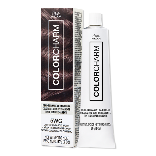 Wella - 5WG Lightest Warm Gold Brown Colorcharm Demi-Permanent Cream ...