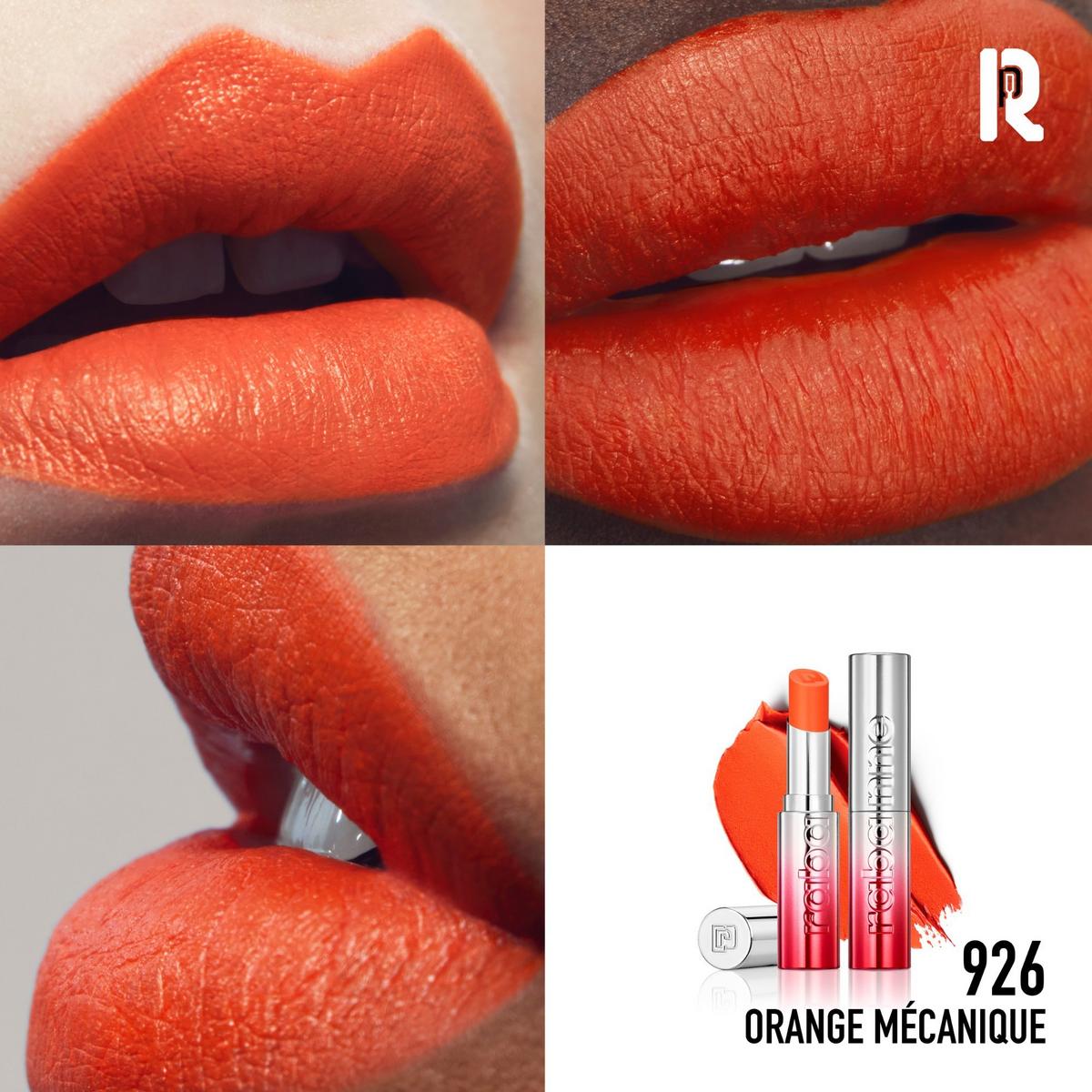 Orange lipstick matte store