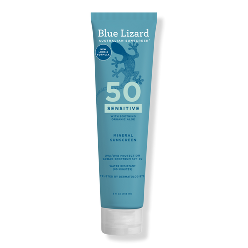 BLUE LIZARD AUSTRALIAN SUNSCREEN - 5.0 oz Sensitive Mineral Sunscreen ...