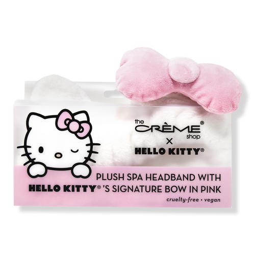 The Crème Shop - Hello Kitty Plush Spa Headband with Signature Bow-Pink ...