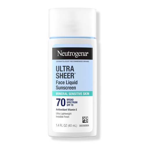Neutrogena - Ultra Sheer Face Liquid SPF 70 Mineral Sunscreen | Ulta Beauty