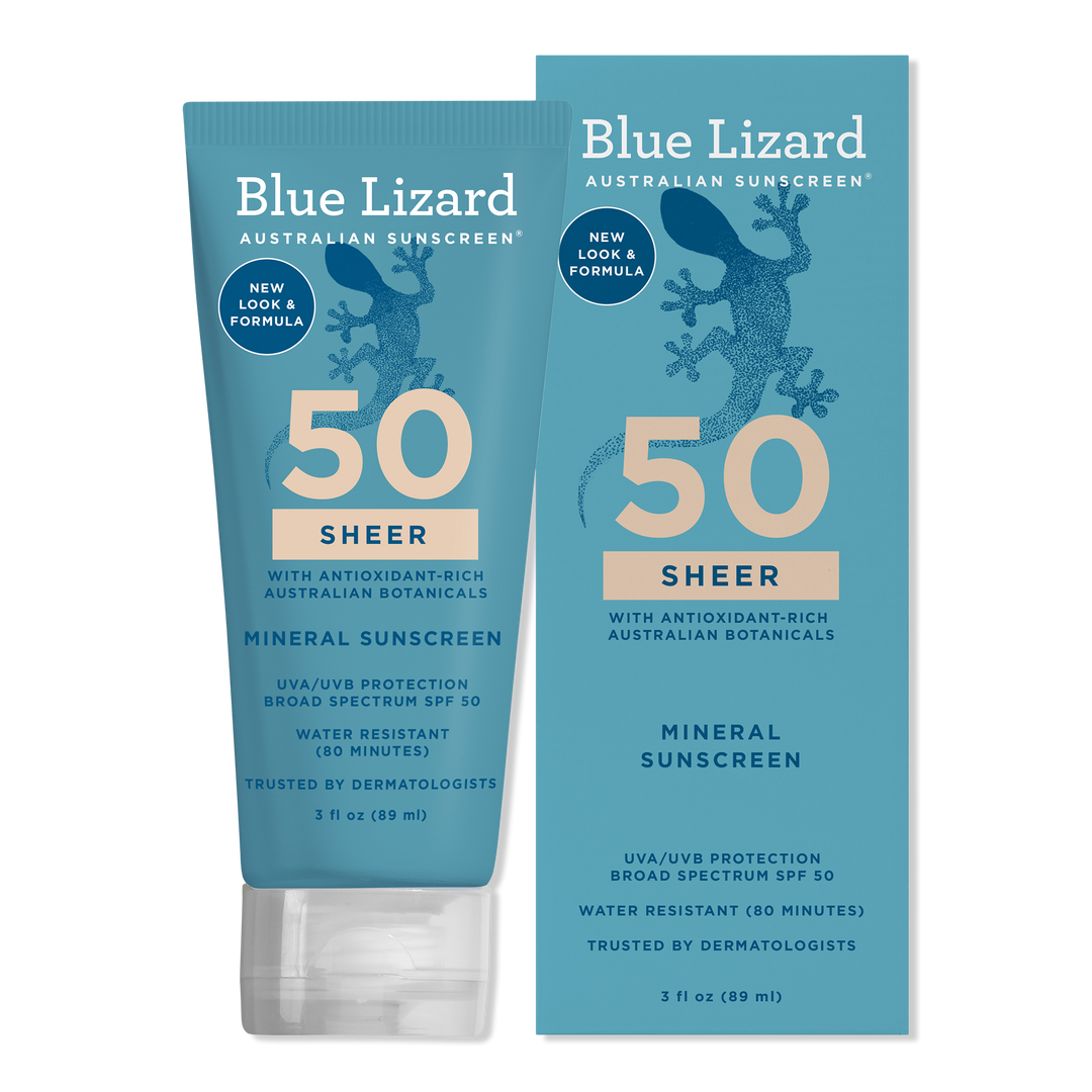 BLUE LIZARD AUSTRALIAN SUNSCREEN - Sheer Mineral SPF 50 Sunscreen ...