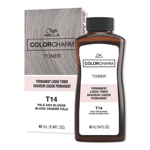 Wella - T14 Pale Ash Blonde Colorcharm Permanent Liquid Hair Toner ...