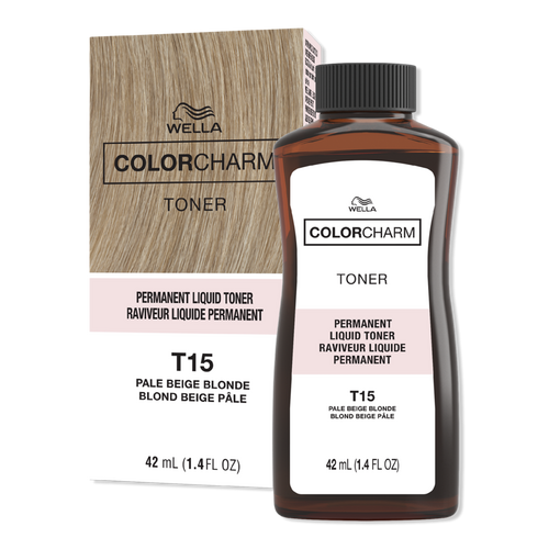 Wella - T15 Pale Beige Blonde Colorcharm Permanent Liquid Hair Toner ...
