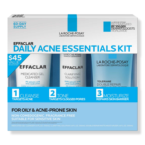 La Roche-Posay - Effaclar Daily Acne Essentials Kit for Oily & Acne ...