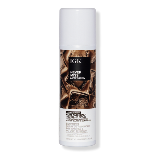 IGK - Latte Brown NEVER MISS Root and Scalp Touch-Up Spray | Ulta Beauty