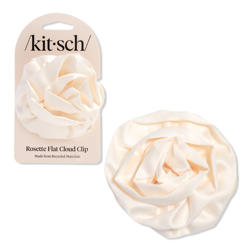 Kitsch - Cream Satin Rosette Medium Flat Cloud Clip | Ulta Beauty