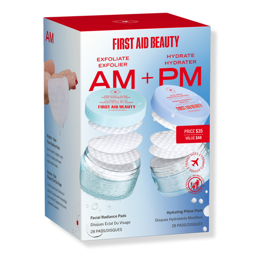 First Aid Beauty - Exfoliate AM + Hydrate PM Travel Size Skincare Pads ...