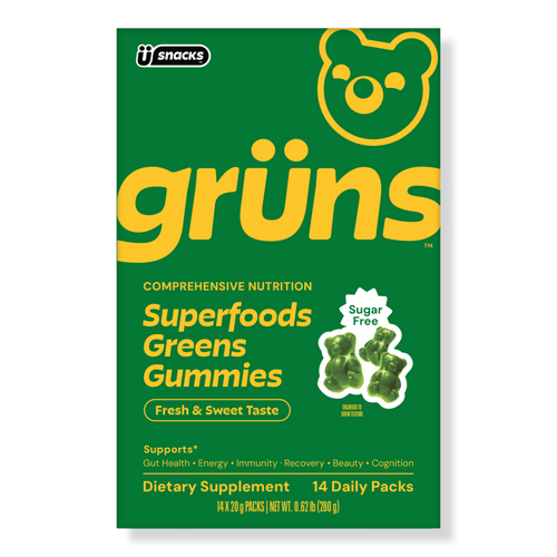 Grüns - Adults Sugar Free Superfood Greens Multivitamin Gummies | Ulta ...