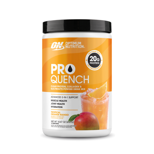 Optimum Nutrition - Tropical Orange Mango ProQuench Whey + Collagen ...