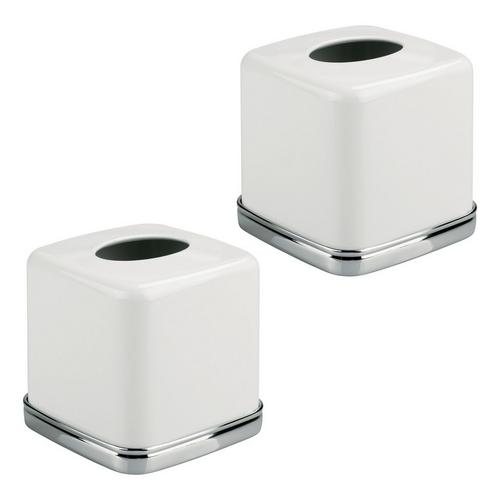 iDesign - White Square Tissue Box Cover for Bathroom | Ulta Beauty