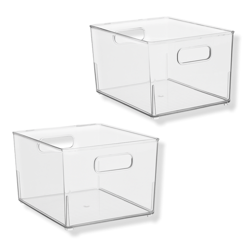 iDesign - 2 ct Small Stackable Bathroom Storage Bin | Ulta Beauty