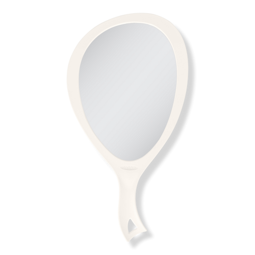 Zadro - Off White Large Teardrop Handheld Mirror with Curved Handle ...