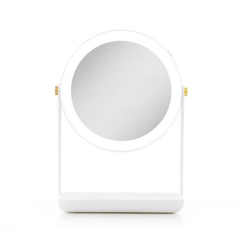 Zadro - White LED Lighted Makeup Mirror with 5X/1X, Tray & Phone Holder ...