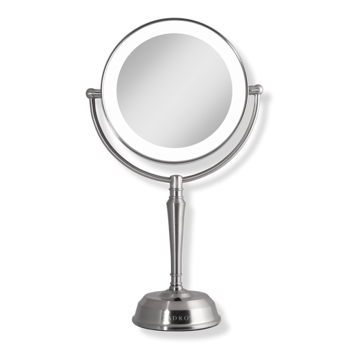 Zadro - Satin Nickel LED Lighted Makeup Mirrors with 10X/1X, USB ...