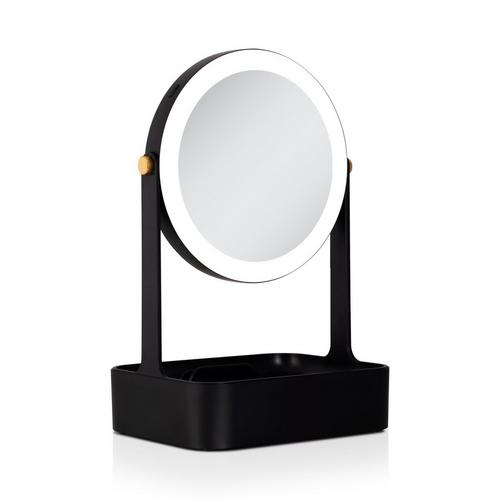 Zadro - Black LED Lighted Makeup Mirror with 5X/1X, Storage Drawer ...