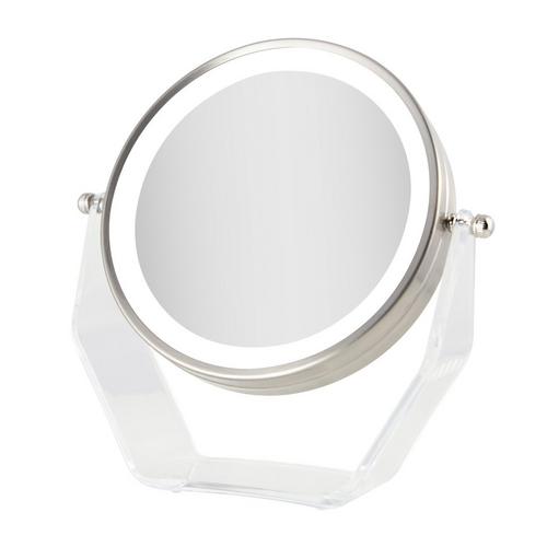 Zadro - Satin Nickel LED Lighted Makeup Mirror with Magnifications ...