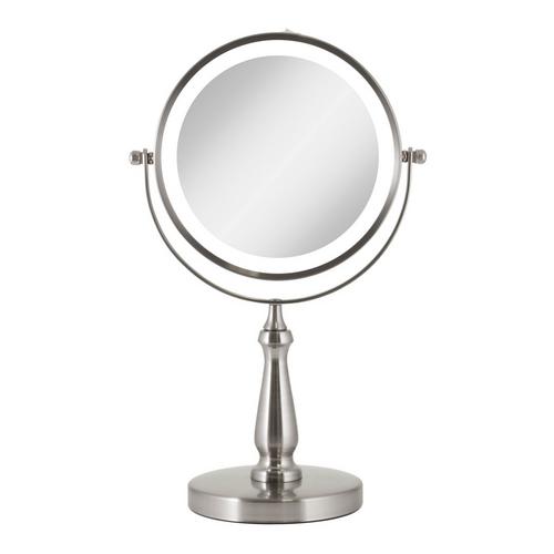 Zadro - Satin Nickel LED Lighted Makeup Mirror with 8X/1X Magnification ...