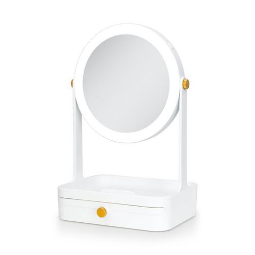 Zadro - White LED Lighted Makeup Mirror with 5X/1X, Storage Drawer ...