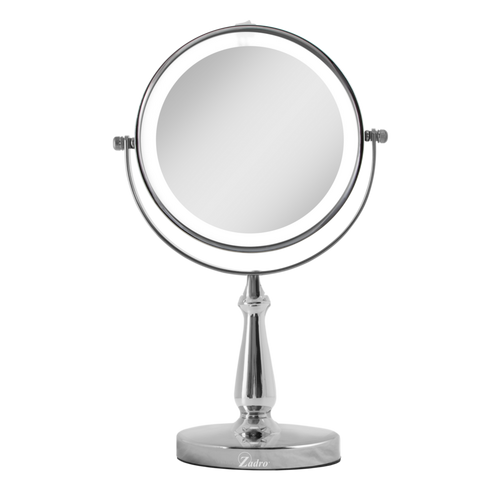 Zadro - Chrome LED Lighted Makeup Mirror with 8X/1X Magnification ...