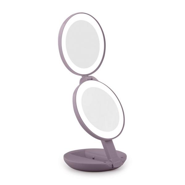 Zadro - Cinnamon Slate Folding LED Lighted Travel Mirror with 10X/1X ...