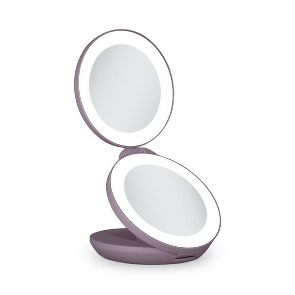 Zadro - Cinnamon Slate Folding LED Lighted Travel Mirror with 10X/1X ...