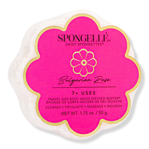 SPONGELLE - Bulgarian Rose Daisy Spongette Built-In Body Wash & Bath ...