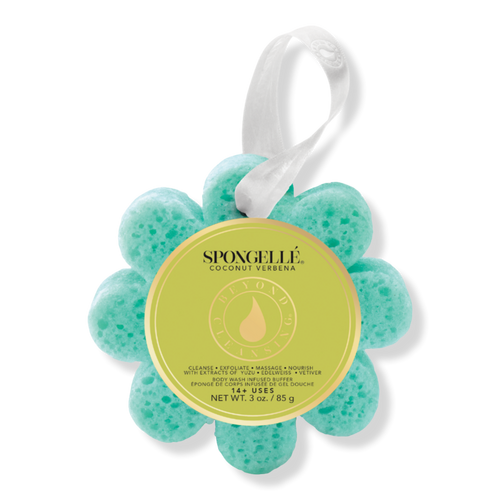 SPONGELLE - Coconut Verbena Wild Flower Bath Sponge Built-In Body Wash ...