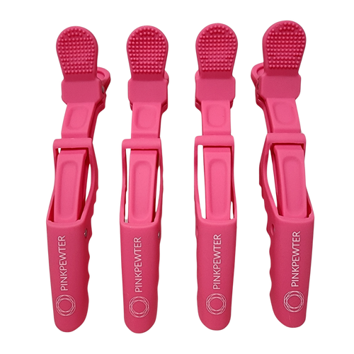 Pink Pewter - Pink Professional Crocodile Grip No-Slip Sectioning Clips ...