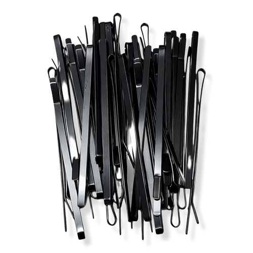 Pink Pewter - Black Professional Flat Metal Styling Bobby Pins in ...
