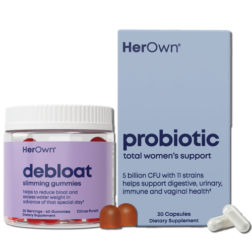 Her Own - Debloat Gummies + Probiotics Capsules: Digestive & Bloat ...