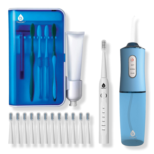 PURSONIC - Blue USB Rechargeable Sonic Toothbrush, Water Flosser & UV ...