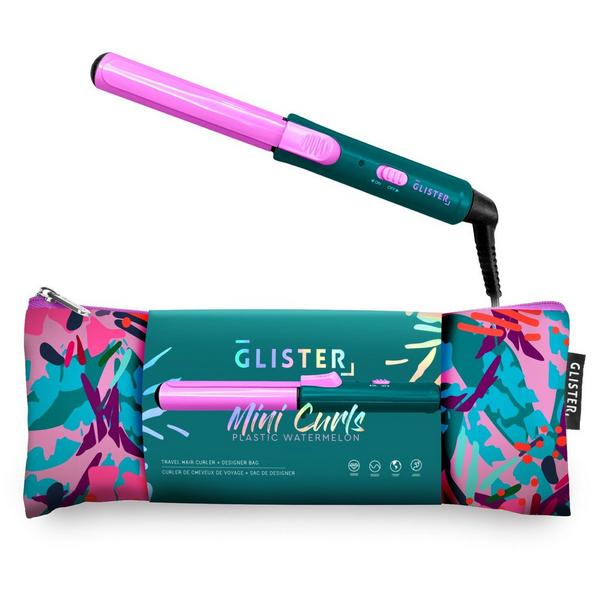 GLISTER - Green "Mini Curls" Black Tourmaline Gem Travel Clip Curler ...