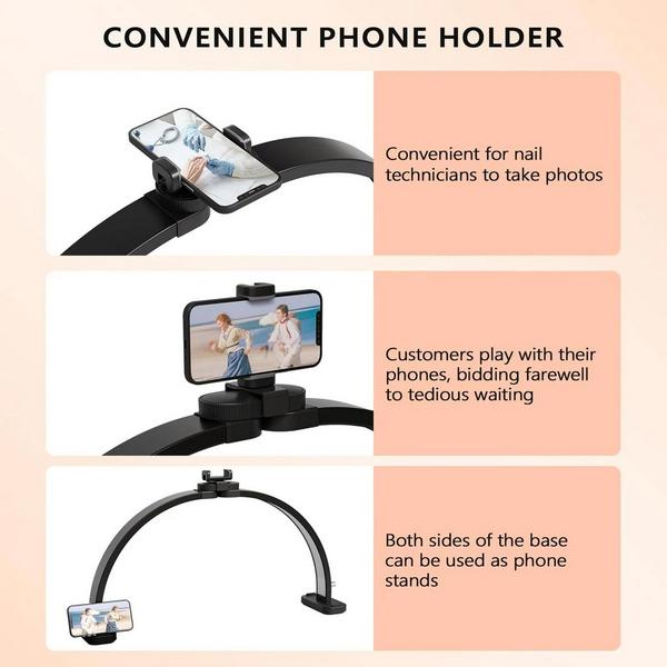 OmySalon - Black Foldable Shadowless Half Moon LED Nail Lamp | Ulta Beauty
