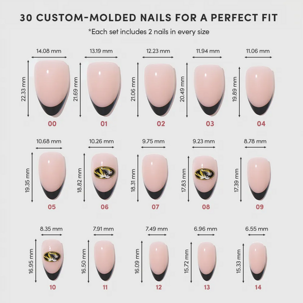 Glamnetic x Fanatics Nail - Missouri Tigers Press-On Nails | Ulta Beauty