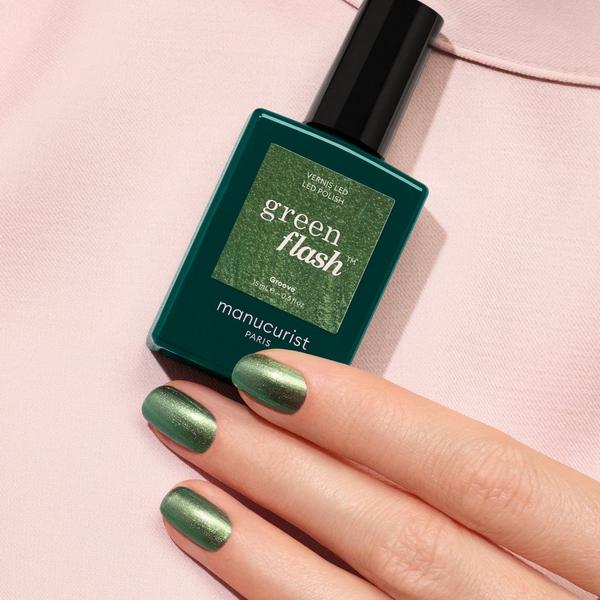 Manucurist - Groove Green Flash LED Gel Nail Polish, Non-Toxic Nail ...