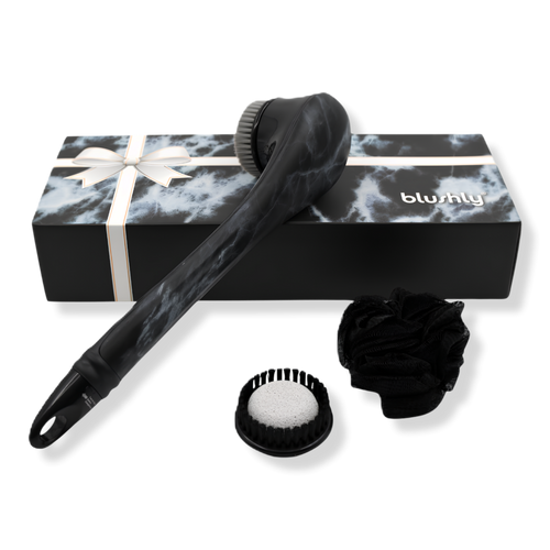 Blushly - Black Marble Cleansing & Exfoliating Body Brush with Heads ...