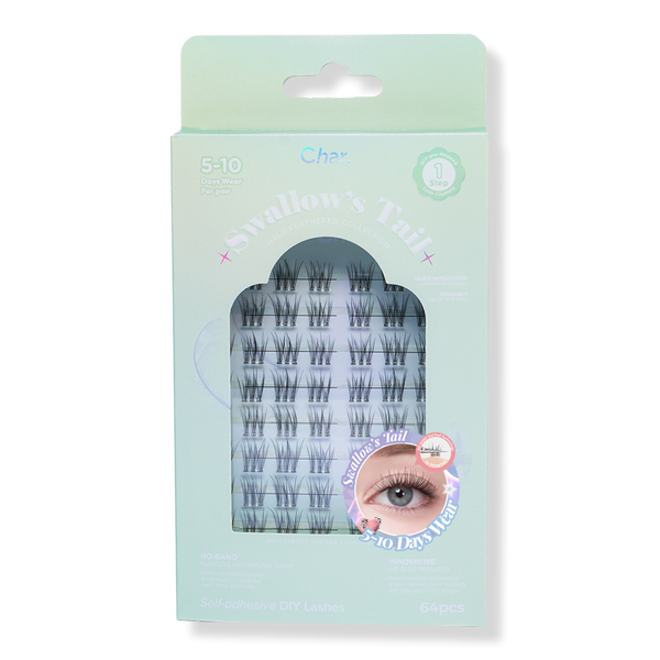 Char Cosmetics - Swallow's Tail Pre-Glued Lashes Halo Feathered ...